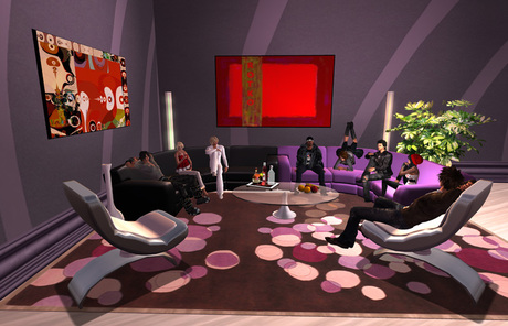 Second Life Marketplace - Living Room furnitures * Complete Purple ...