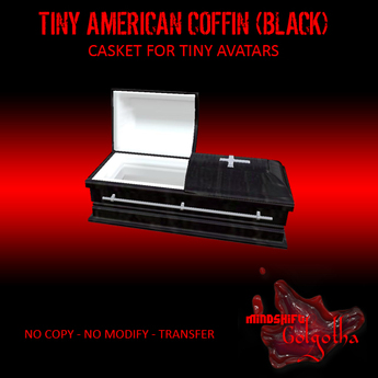 Second Life Marketplace - Mindshift - Tiny Pose American Coffin (Black)