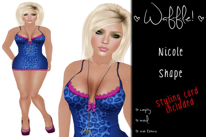 Second Life Marketplace - Waffle! Nicole Shape - Modifiable Second Life Marketplace - Waffle! Nicole Shape - Modifiable