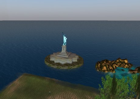 Second Life Marketplace - OFF SIM STATUE OF LIBERTY - ELLIS ISLAND