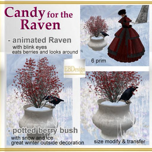 Second Life Marketplace - EBDesign - Candy for the Raven - Winter ...