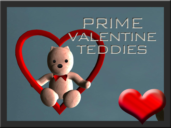 Second Life Marketplace - PRIME Sitting Teddy in Heart