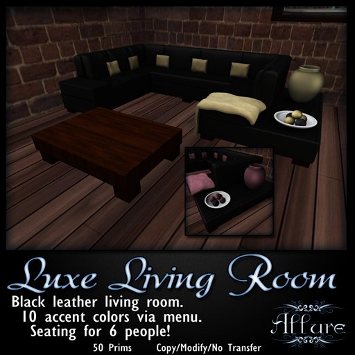 Second Life Marketplace - :Allure: Luxe Living Room