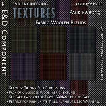 Second Life Marketplace - [FWB019] 6 Blended Wool Fabric Textures for ...