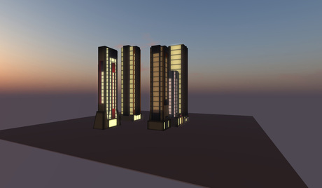 Second Life Marketplace - KANDI BUILD Sky scraper prop set.