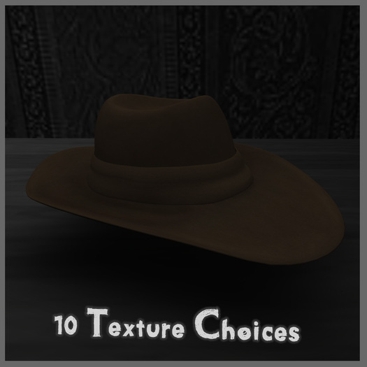 Second Life Marketplace - DERP. Western Hat *MESH*