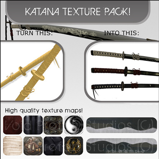 Second Life Marketplace - [Texturethematic] Katana and Weapons Textures