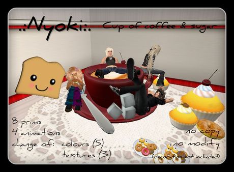 Second Life Marketplace - .:Nyoki & Nk:. Cup of coffee & sugar