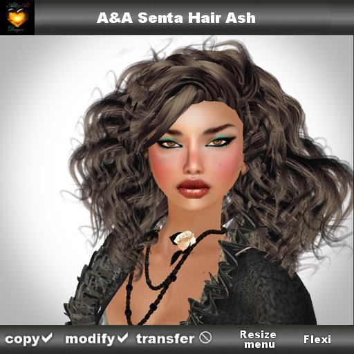Second Life Marketplace - A&A Senta Hair Ash (romantic curly flexi ...