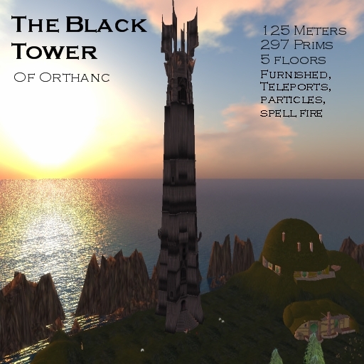 Second Life Marketplace - The Black Tower ___Rez-Faux (BOXED)
