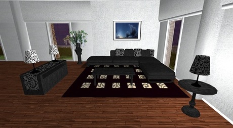 Second Life Marketplace - Living Room Set (Grey) 9 pce( BOXED)