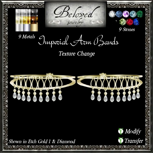 Second Life Marketplace - Beloved Jewelry : Imperial Arm Bands-Texture ...
