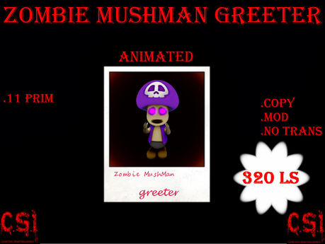 Second Life Marketplace - Zombie MushMan Greeter(box)