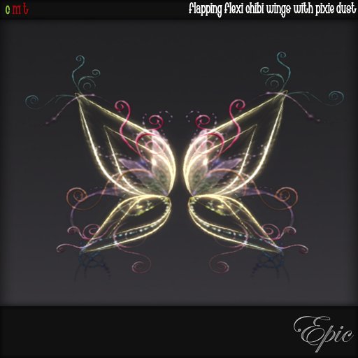 Second Life Marketplace - *Epic* Pixie Lite Swirly Chibi Wings ...