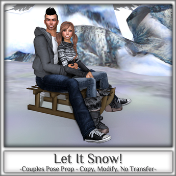 Second Life Marketplace - Magnifique - Let It Snow! (Couples Pose Prop)