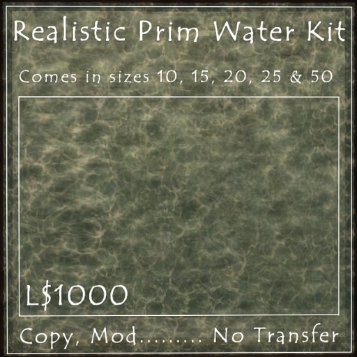 Second Life Marketplace - ::KK:: Realistic Water Kit