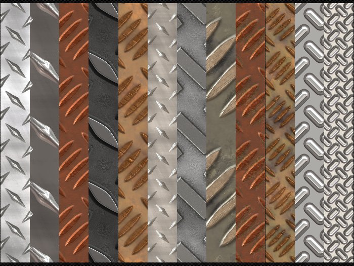 Second Life Marketplace - 12 Seamless Textures * Metal Tread Pack 2 ...