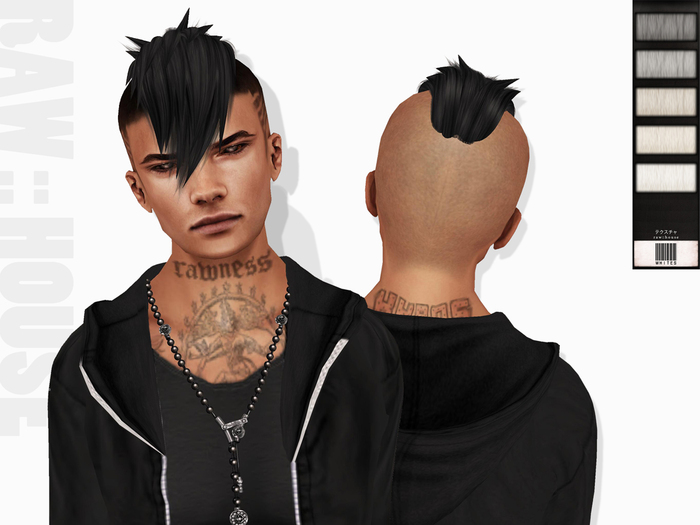 Second Life Marketplace - RAW HOUSE :: Destroyer 2 HxC Hair [Whites]