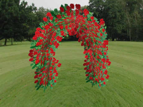 Second Life Marketplace - PLANT Garden Arch Red Geranium Flowers Only 1 ...