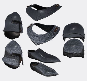 Second Life Marketplace - (GL) Barbute Armor Upgrade (Black Knight)