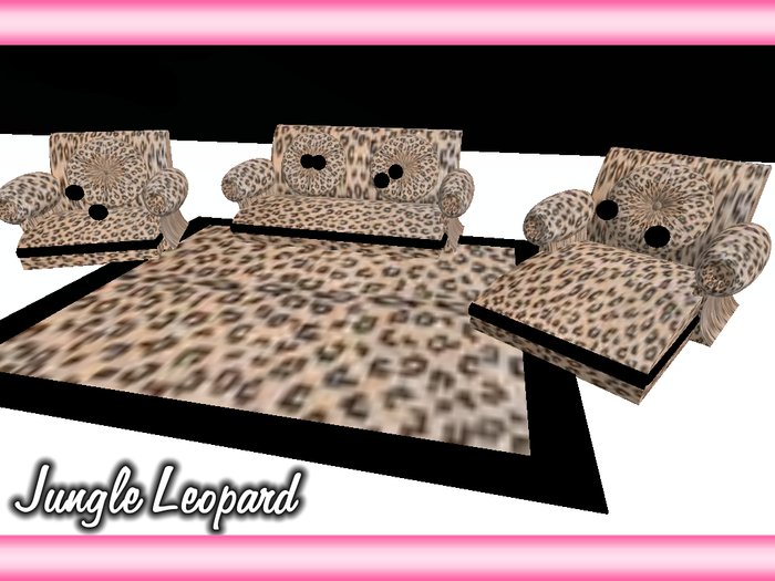 Second Life Marketplace - Jungle Leopard Living room set
