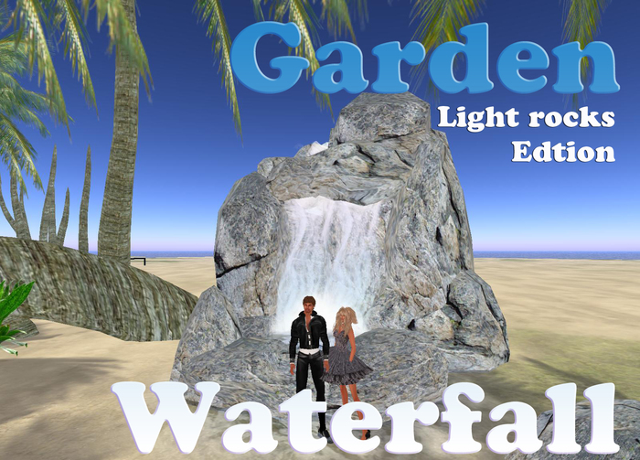 Second Life Marketplace - Waterfalls for Garden - Light Rocks Edition ...