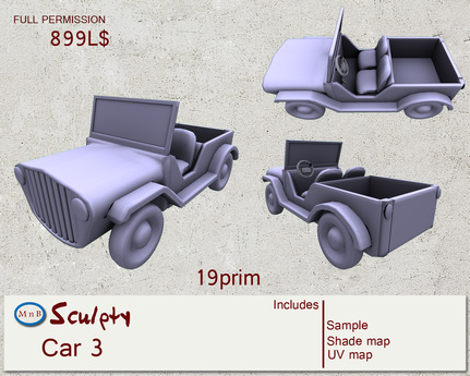 Second Life Marketplace - *~M`n B~* Car 3 (box)