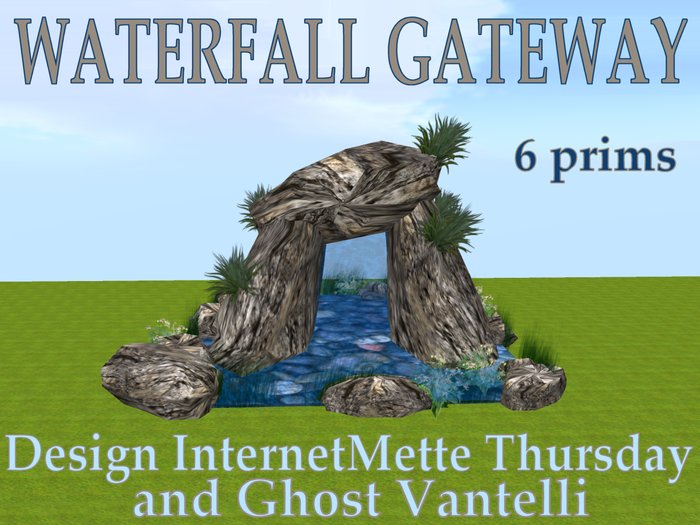 Second Life Marketplace - Waterfall Gateway, 6 prims by Mette and Ghost