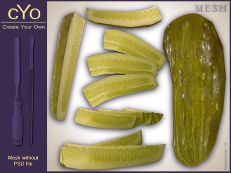 Second Life Marketplace - cYo Pickles and Pickle Slices, full perms mesh