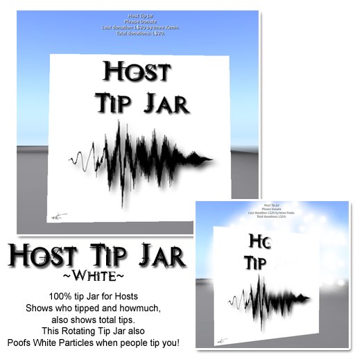Second Life Marketplace - Host Tip Jar, white (box)