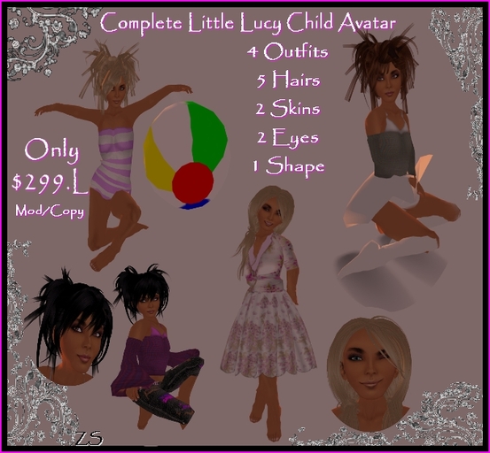 Second Life Marketplace - 22pcs. CuTe Little Lucy Complete Child Avatar ...