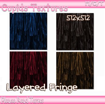 Second Life Marketplace - *CUPIDS* 4 LAYERED FRINGE Textures