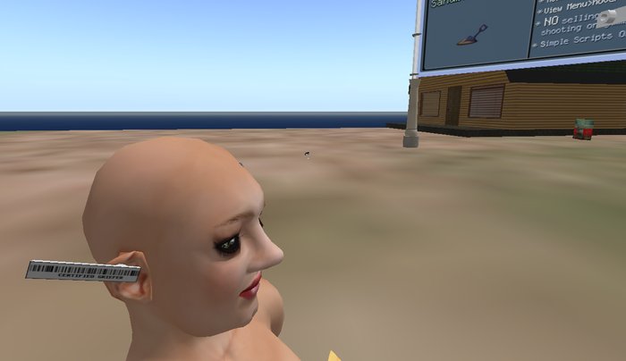 Second Life Marketplace - NOVELTY Dystopian Barcoded Ear Tag ...