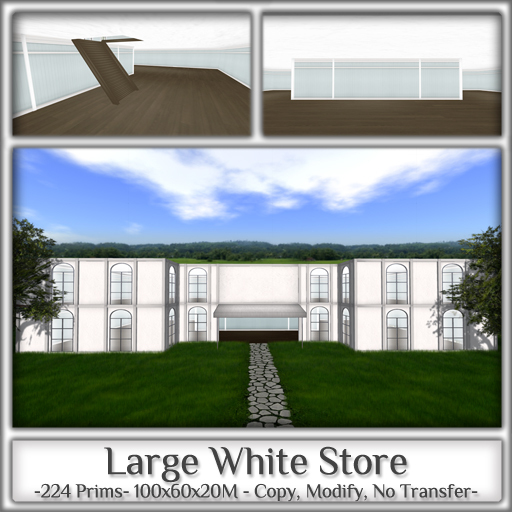 Second Life Marketplace - Magnifique - Large White Store (Boxed)