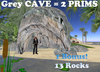 Second Life Marketplace - Cave. Grey Cave = 2 Prims - for Garden, Beach ...