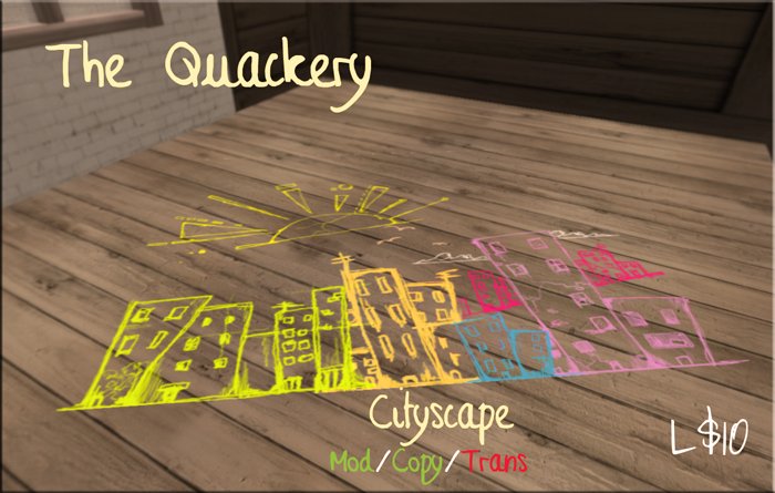 Second Life Marketplace - The Quackery - Cityscape Decal
