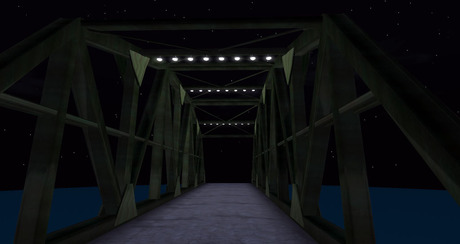Second Life Marketplace - Green Metal Freeway Bridge 64m