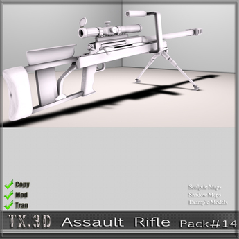 Second Life Marketplace - PROMO TX.3D :: Assault Rifle Set 14