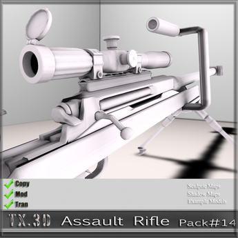 Second Life Marketplace - PROMO TX.3D :: Assault Rifle Set 14
