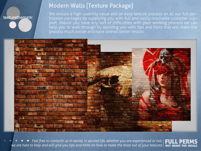 Second Life Marketplace - [Texturethematic] Modern Brick Walls Pack