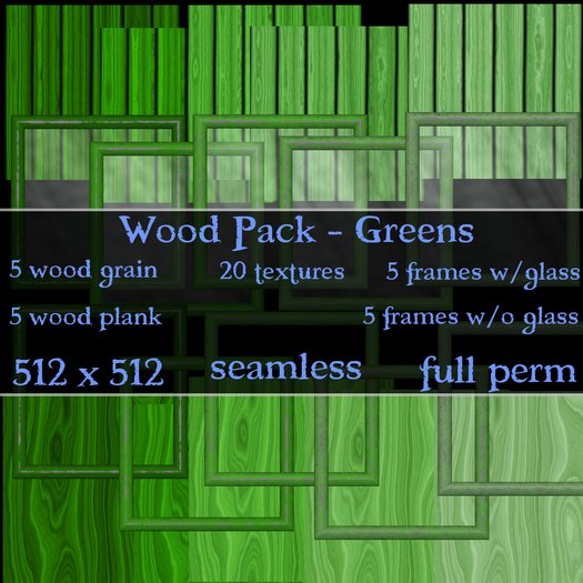 Second Life Marketplace - ~tc~ Wood Pack - Greens** 50% off**