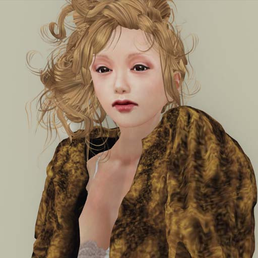 Second Life Marketplace - *+SAIKIN Braided fur coat gold RIGGED MESH
