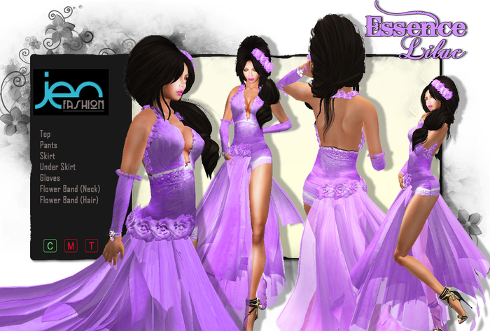 Second Life Marketplace - .: jen Fashion :. Essence Gown (Lilac)