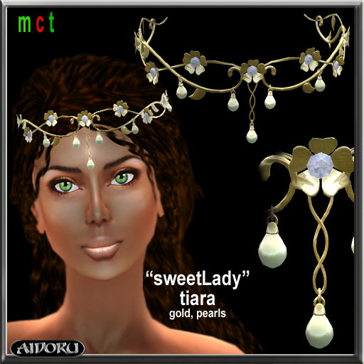 Second Life Marketplace - AIDORU sweet Tiara with pearls
