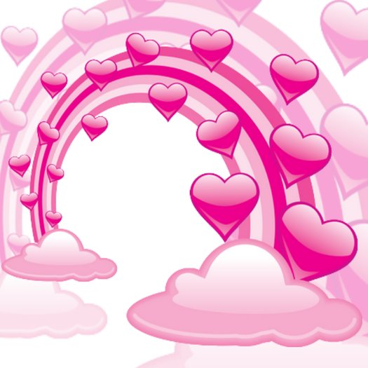Second Life Marketplace - DJW MEDIA VALENTINE PNG 43 PINK RAINBOW WITH ...