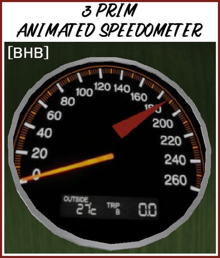 Second Life Marketplace - [BHB] Animated Speedometer Motorcycle Parts ...