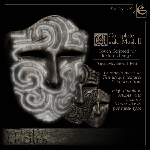 Second Life Marketplace - .Eldritch. Weald Mask II ~ Complete