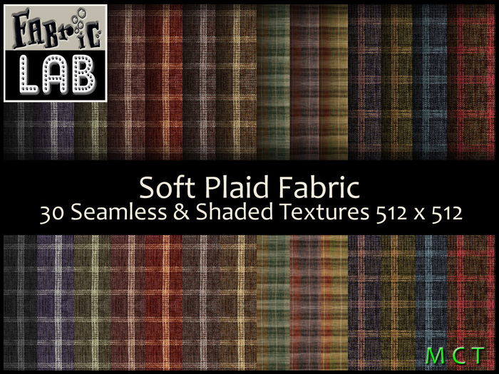 Second Life Marketplace - Fabric Lab Soft Plaid Textures Flannel Fabric ...