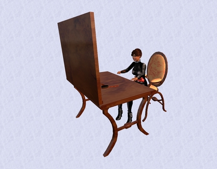 Second Life Marketplace - vanity with chair and 6 animated Sculpt 21 Prim