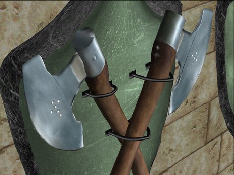 Second Life Marketplace - Dual Axe 01 with Stand [Diego's Shop]